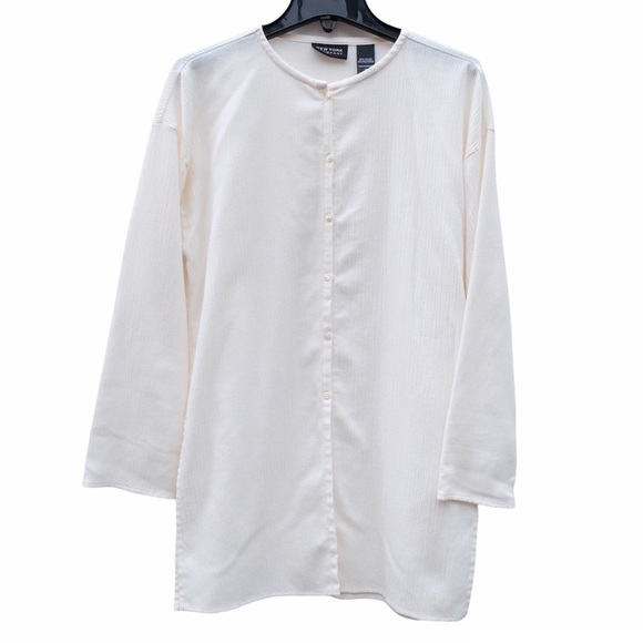 New York & Company | Tops | New York Company White Bohemian Collarless ...